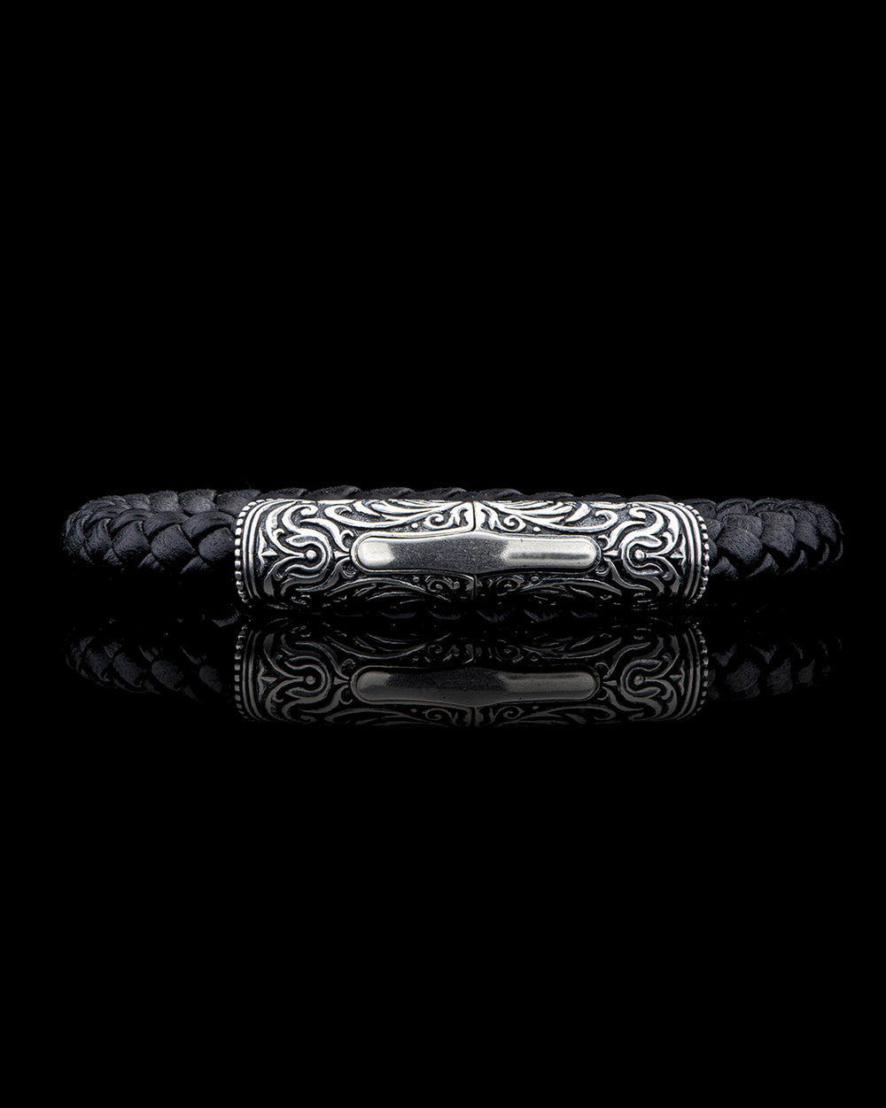 Milan - Silver/Black Bracelet – Green Lake Gallery