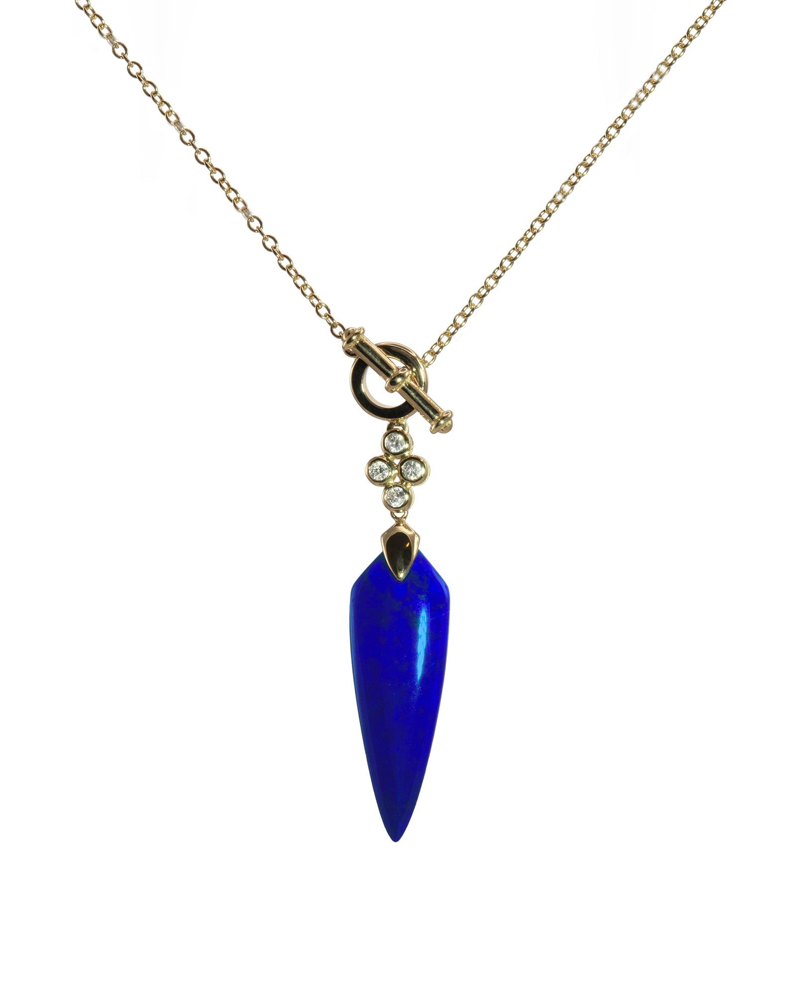 Shield Lapis and Diamond Necklaces – Green Lake Gallery
