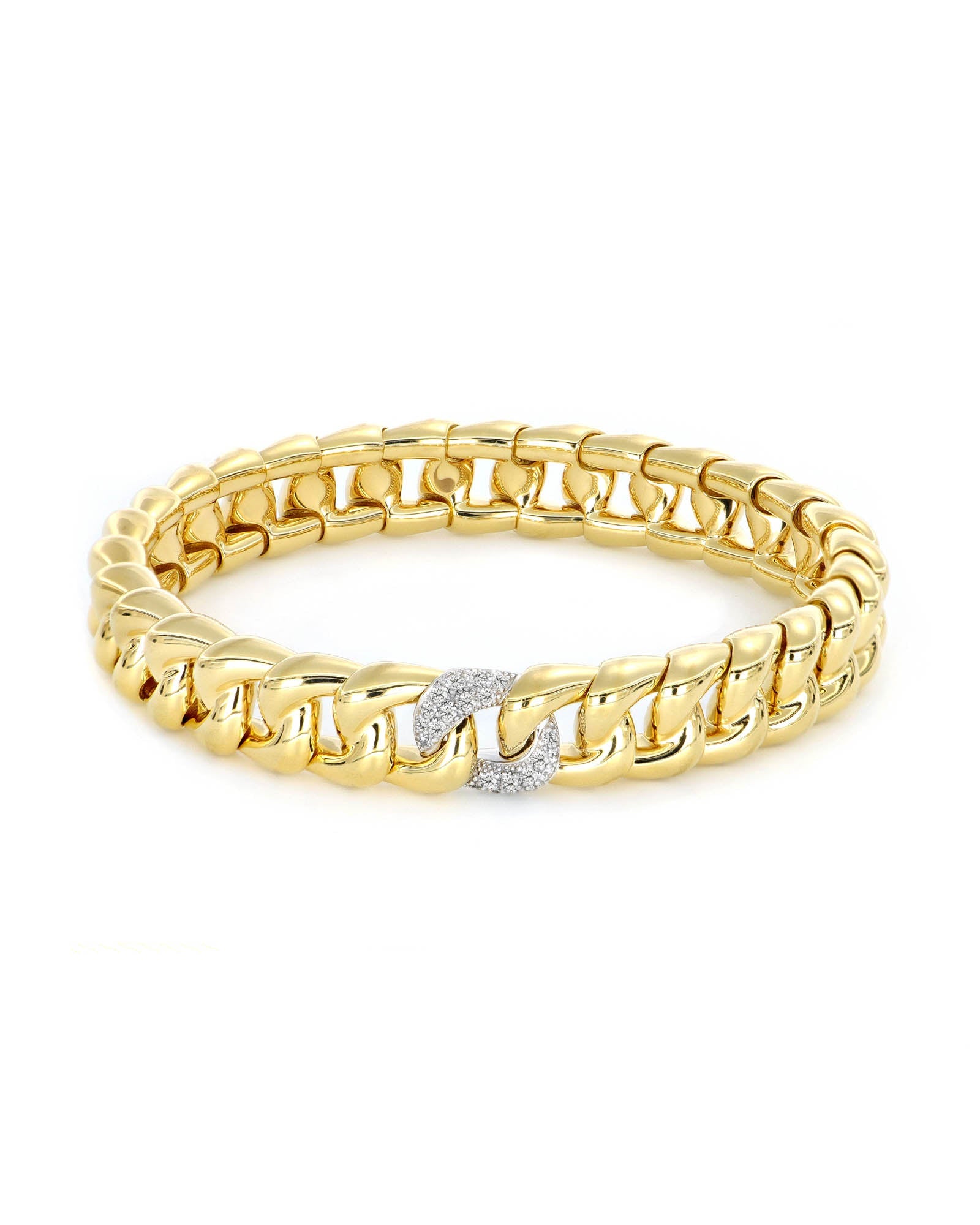 Gold Curb Stretch Bracelet – Green Lake Gallery
