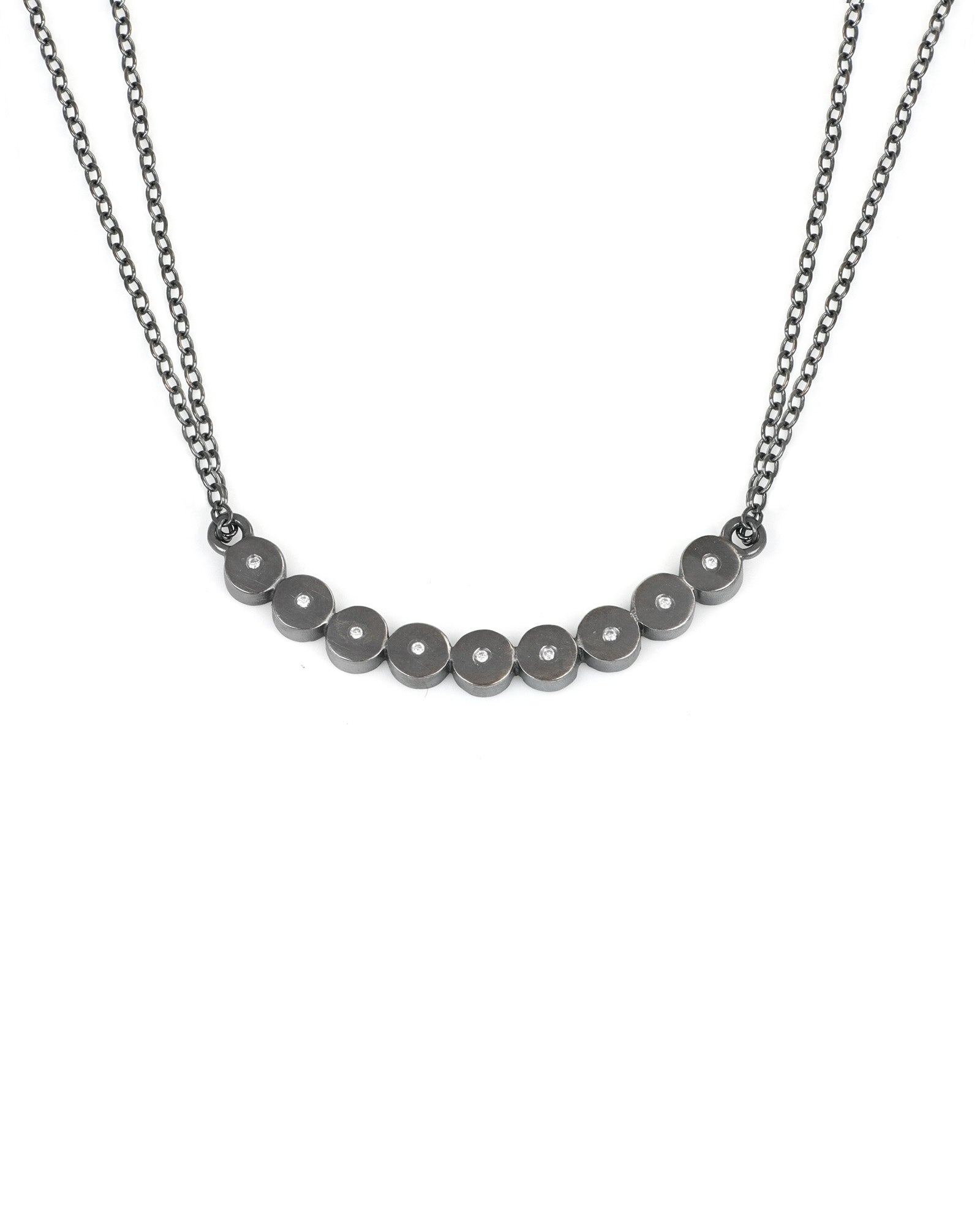 Arc Necklace With Diamonds – Green Lake Gallery