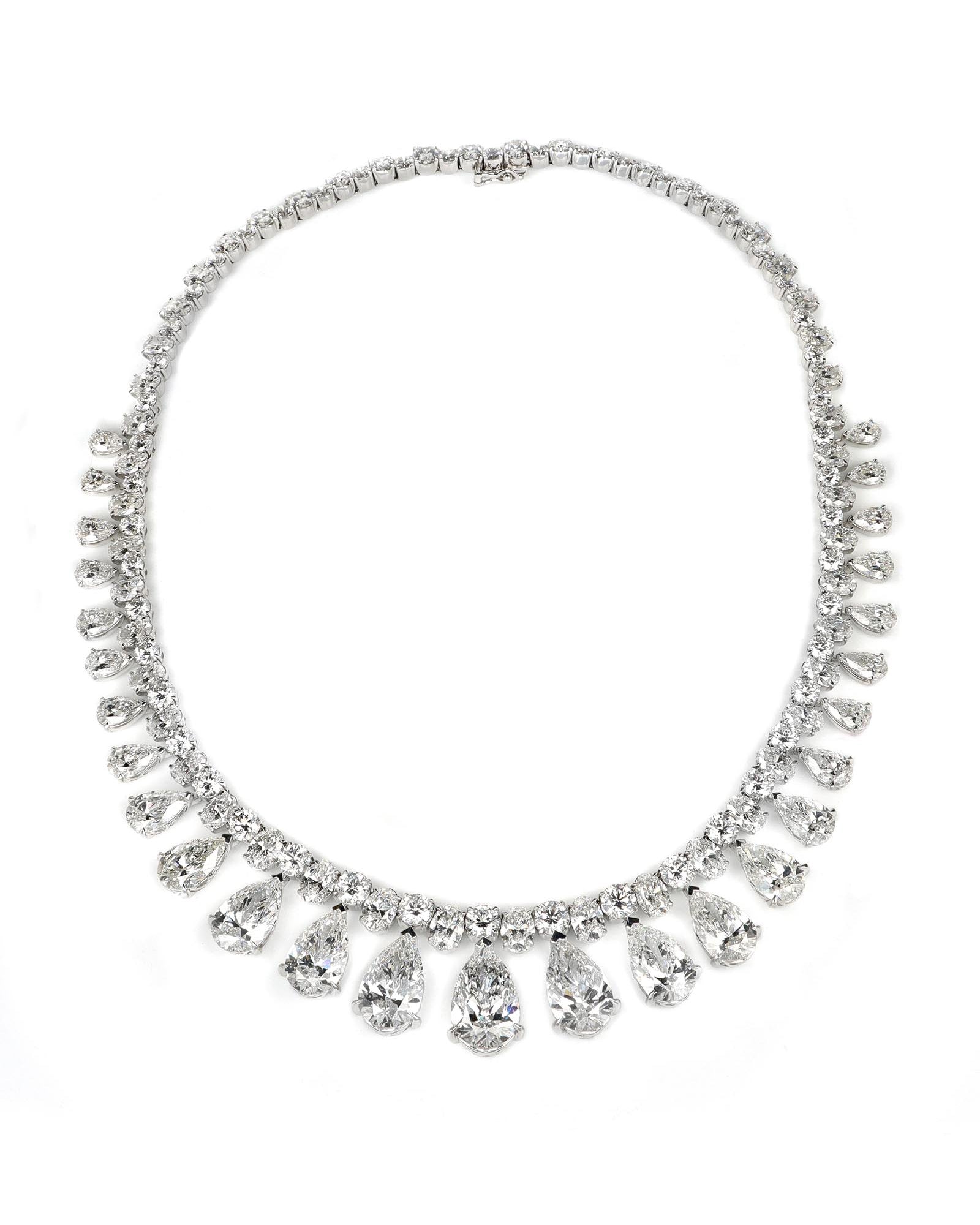 Cascading Pears Lab Diamond Necklace – Green Lake Gallery